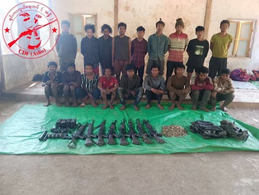CDF-Asho Apprehends 23 Junta Soldiers Fleeing AA Attack on Nat Yae Kan ...