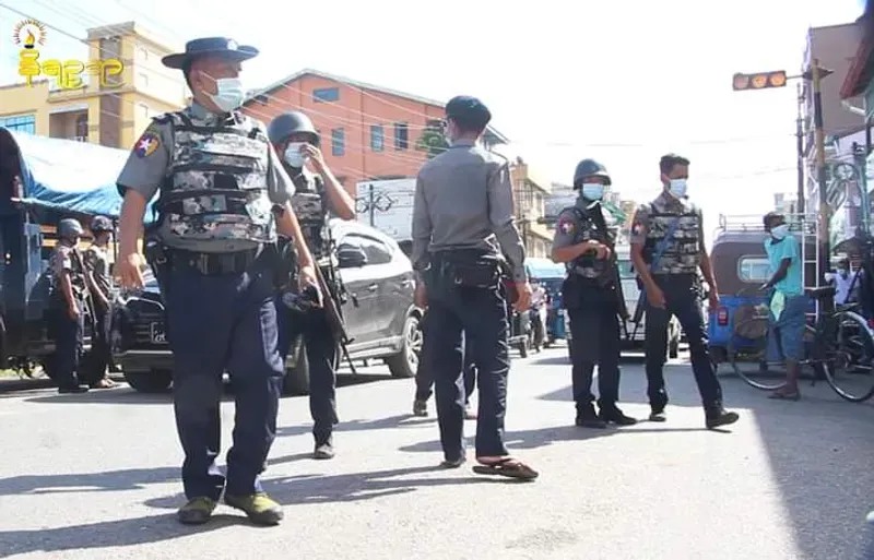 Amid significant police and military presence in Sittwe, reports ...