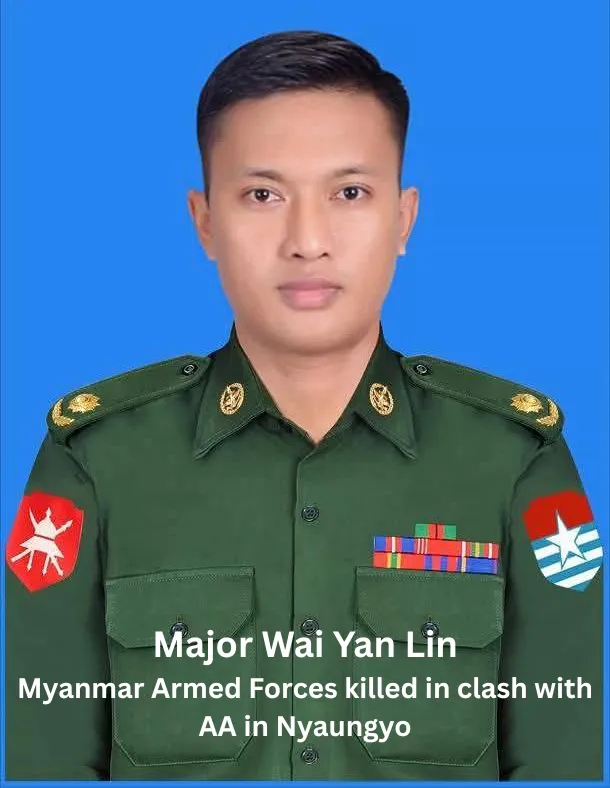 Major Wai Yan Lin of Myanmar Armed Forces killed in clash with AA in ...